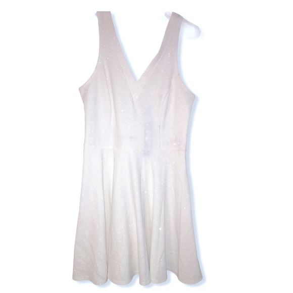 Jump | Dresses | White Shimmer Dress By Jump Apparel | Poshmark